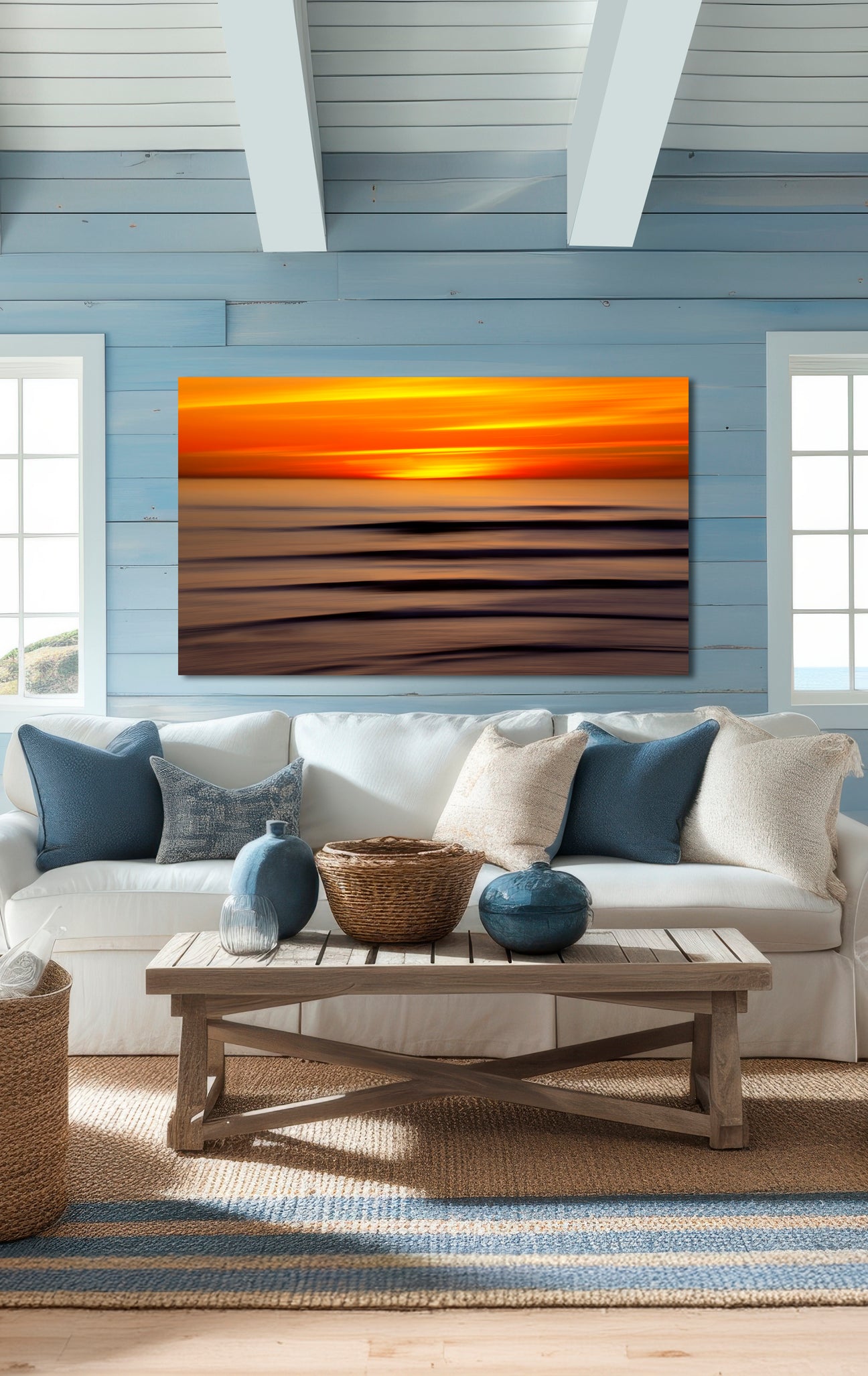 Saffron Sky: Abstract Ocean Art Photography by Aaron Chang – AaronChang.com